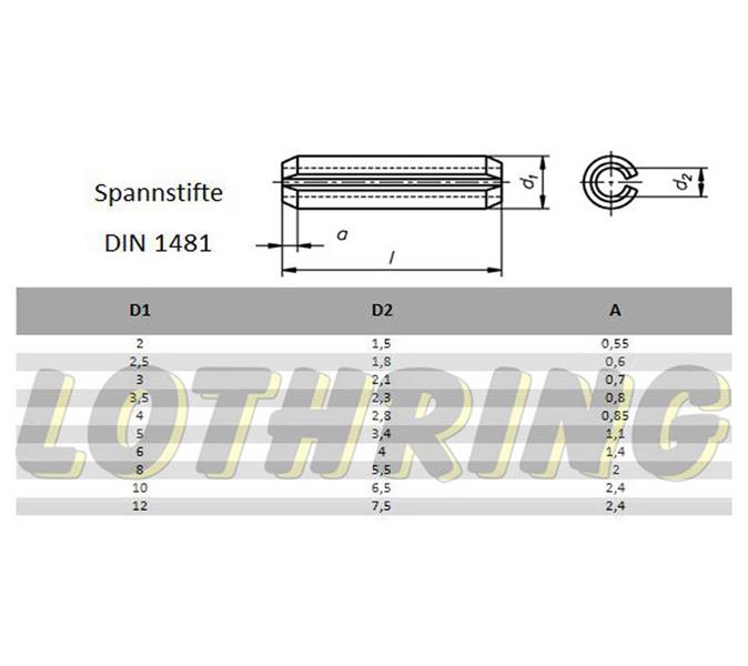 Spannstifte schwer Ø 8 mm | günstig kaufen im Lothring Online Shop
